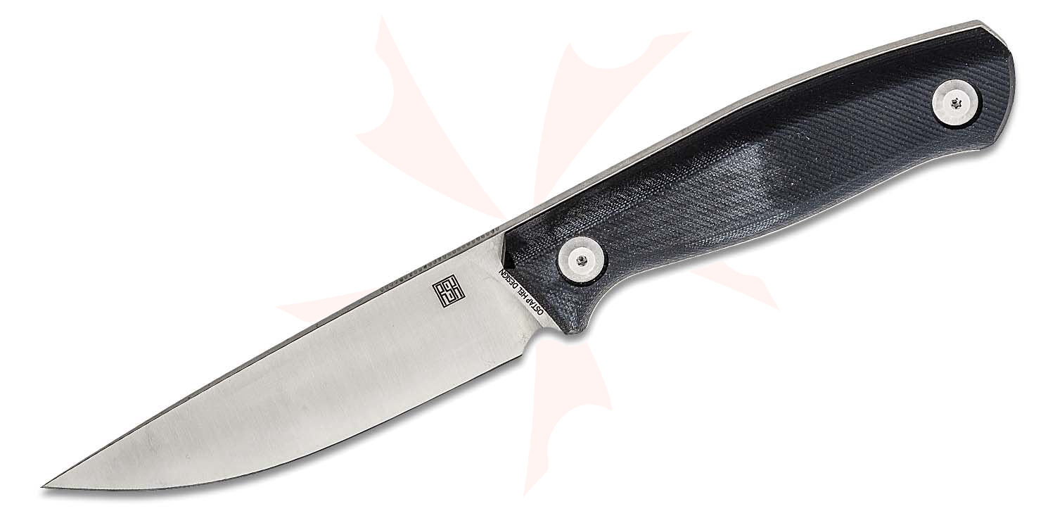 Real Steel Knives Arbiter Fixed Blade Knife 4.5" M390 Satin Drop Point ...