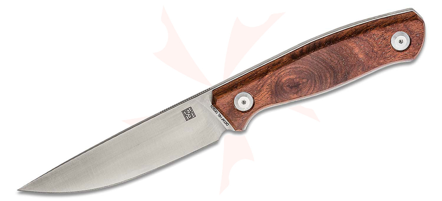 Real Steel Knives Arbiter Fixed Blade Knife 4.5" M390 Satin Drop Point ...