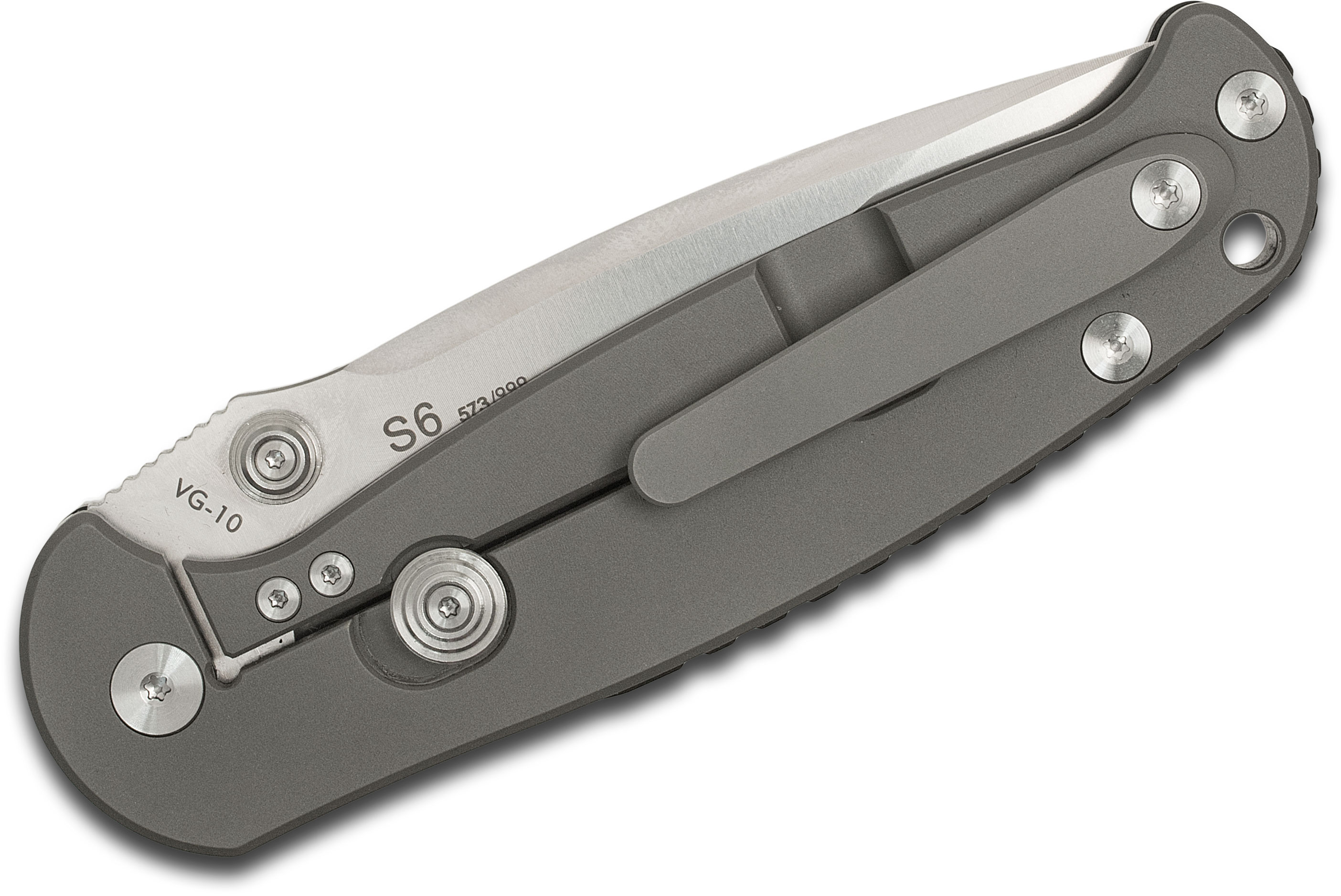 Real Steel Knives S6 Folding Knife 3.75" Satin VG10 Plain Blade, Black ...