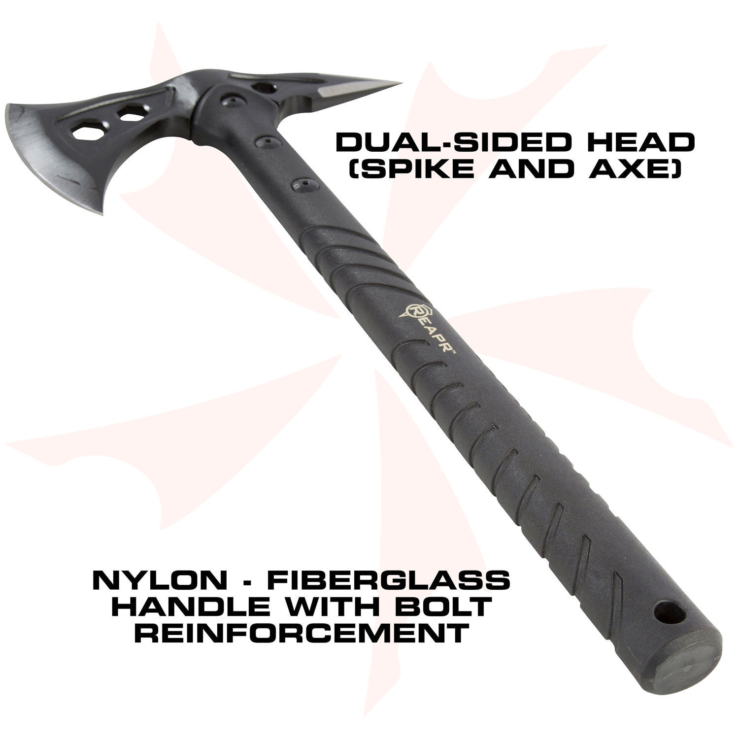 Reapr 11000 TAC Hawk Axe 15.75" Overall, Black Tomahawk Blade with ...