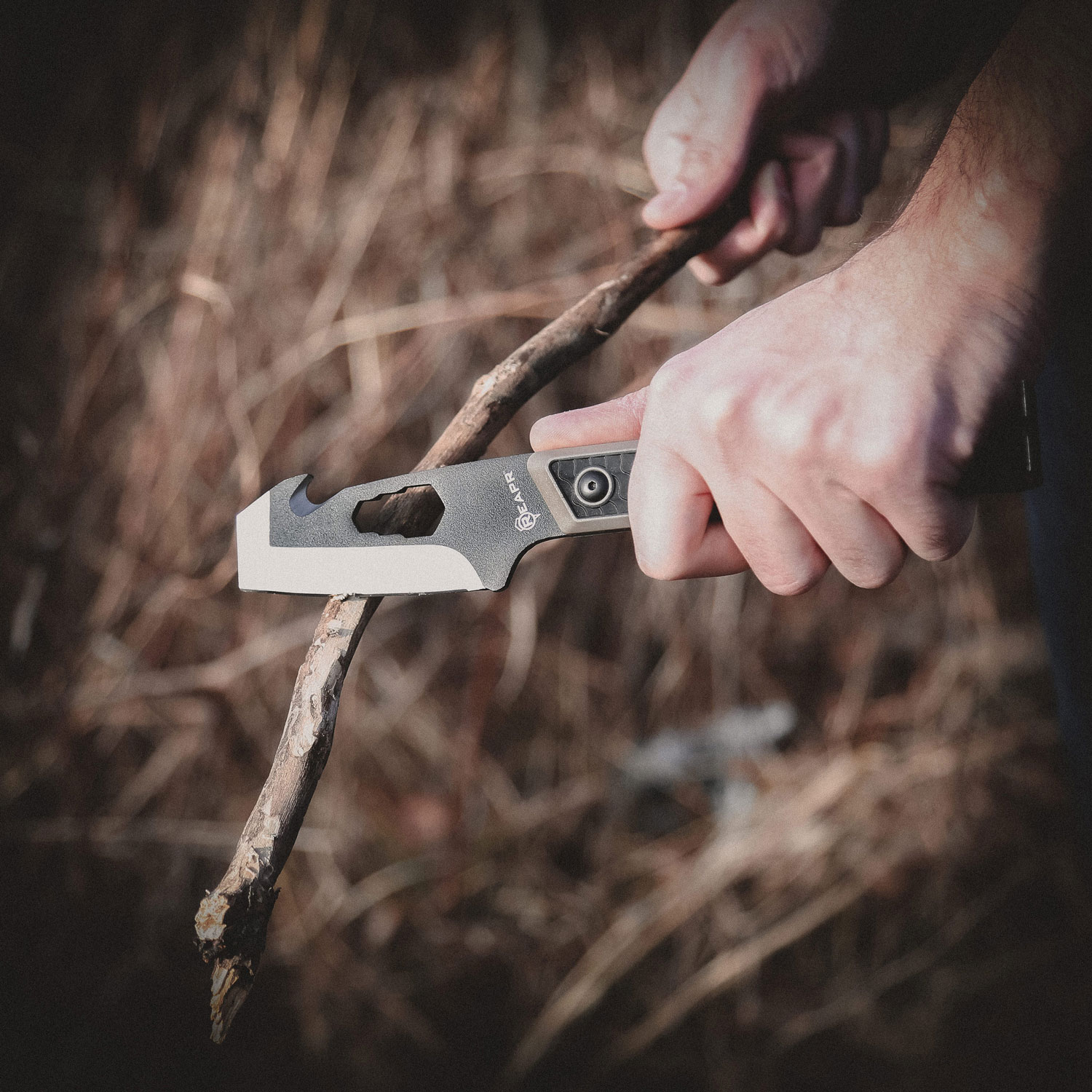 Reapr 11015 Versa Pry Bar Knife Fixed 4" Two-Tone Chisel Blade with ...