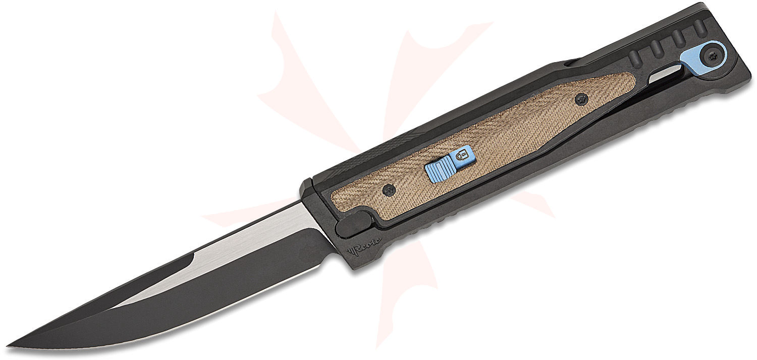 Reate Knives EXO Gravity Knife 3.74" Elmax Black PVD Two-Tone Drop ...