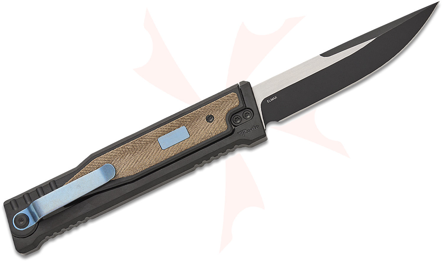 Reate Knives EXO Gravity Knife 3.74" Elmax Black PVD Two-Tone Drop ...