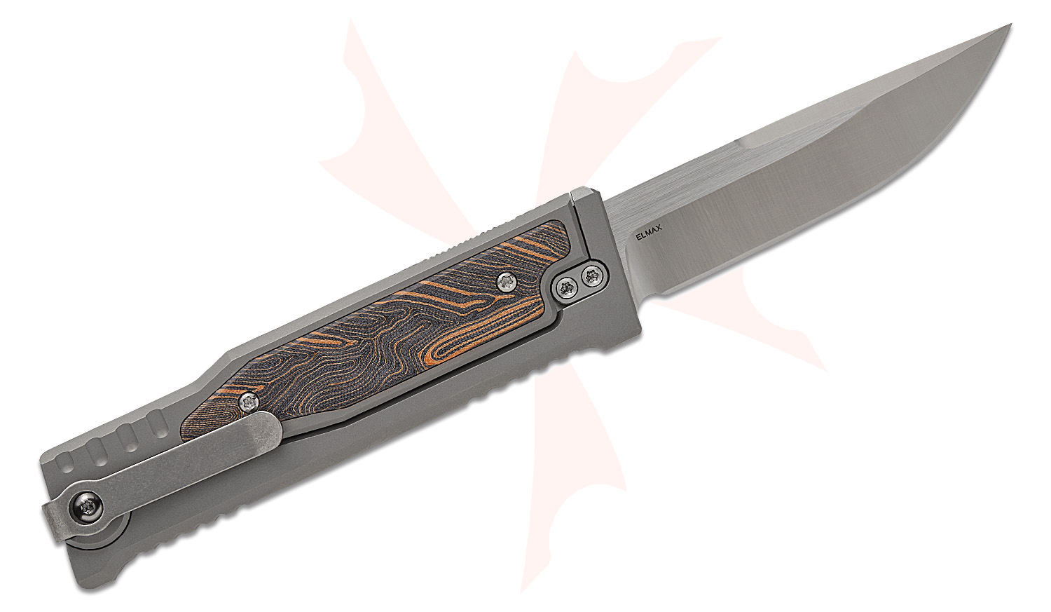 Reate Knives EXO-M Gravity Knife 3.23" Elmax Satin Drop Point Blade ...