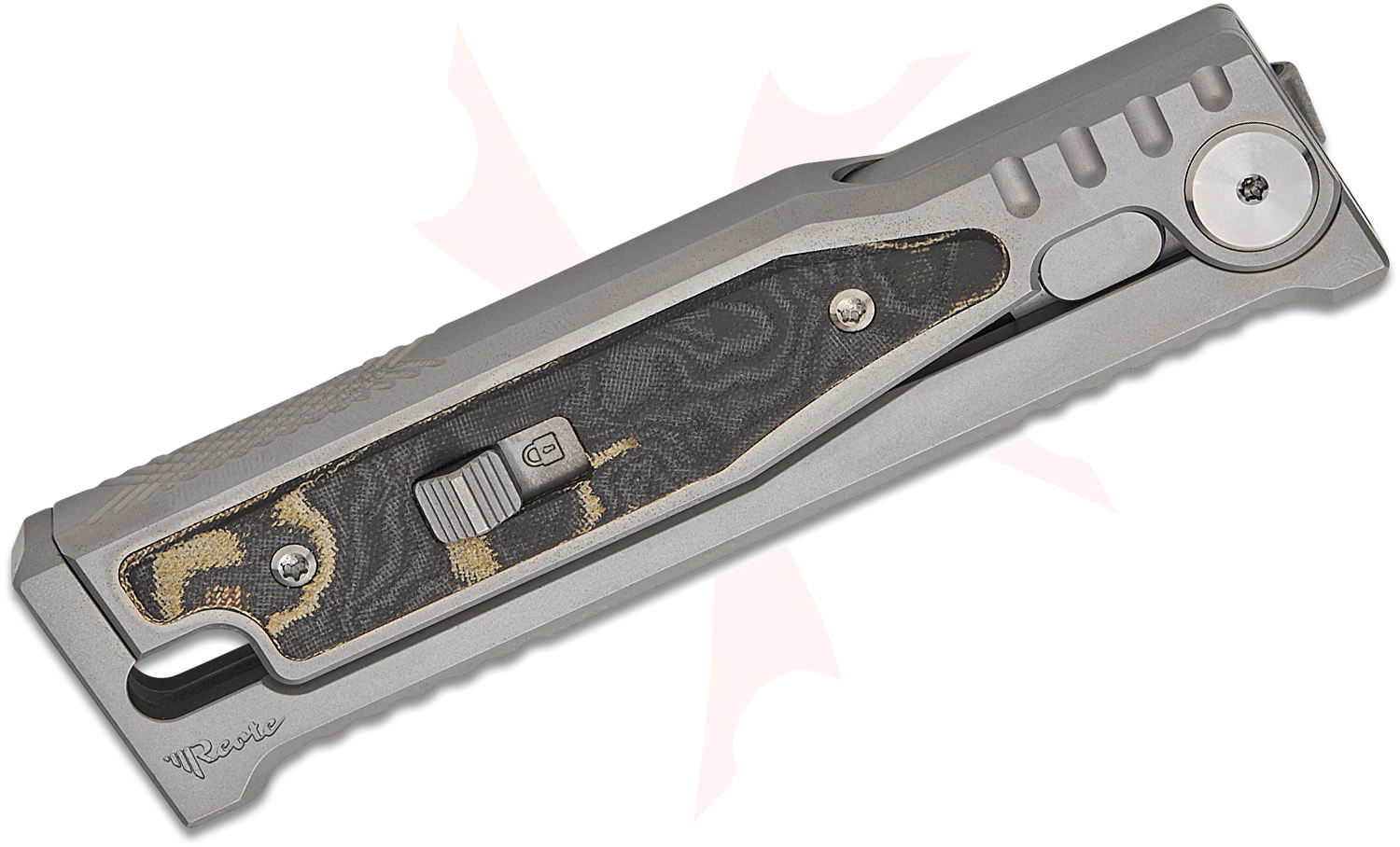 Reate Knives EXO-M Gravity Knife 3.23" Elmax Satin Tanto Blade, Bead ...