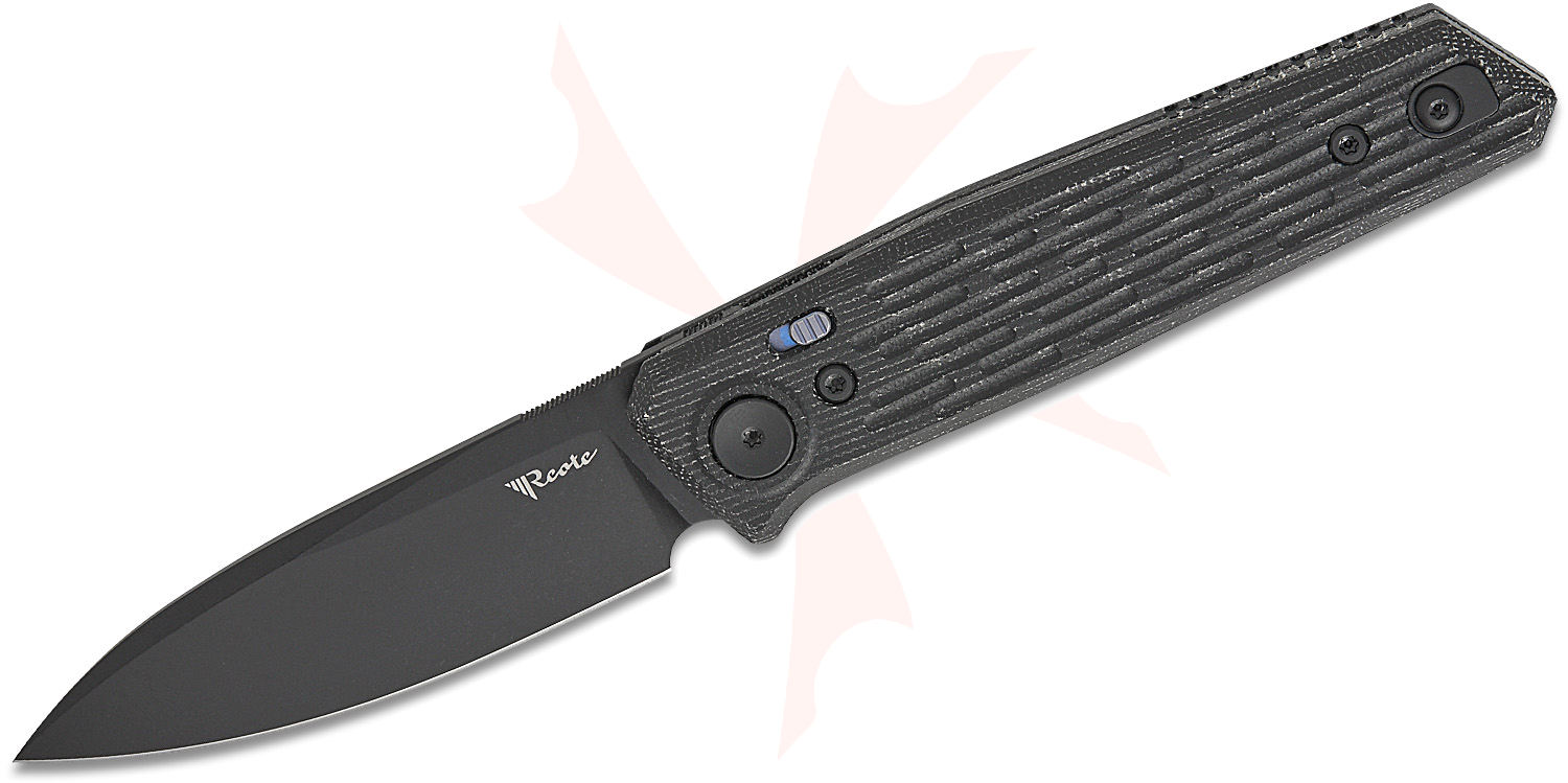 Reate Knives PL-6 Pivot Lock Front Flipper Knife 3.5" Nitro-V Black PVD ...