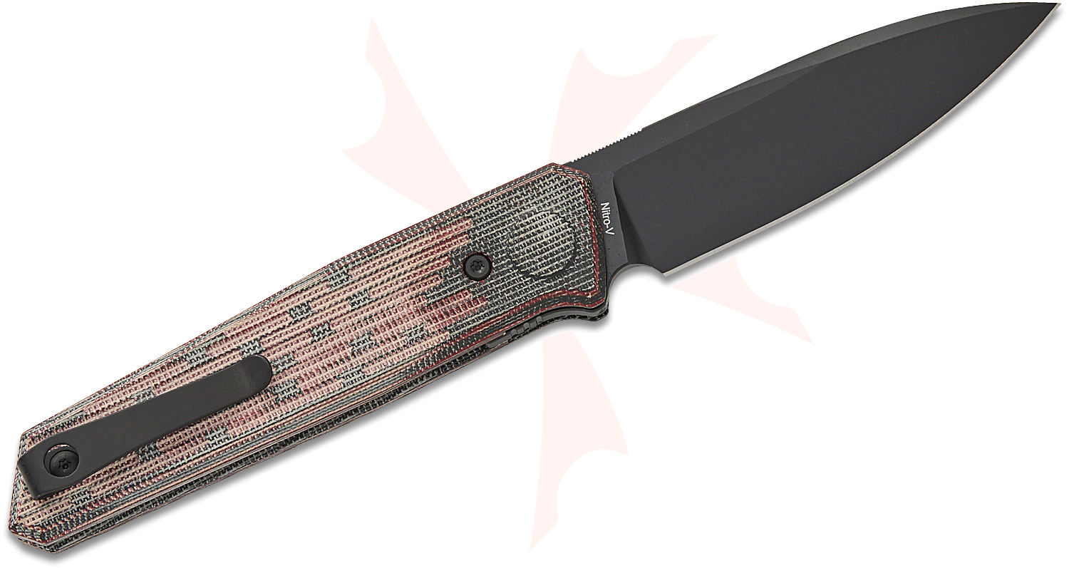 Reate Knives PL-6 Pivot Lock Front Flipper Knife 3.5" Nitro-V Black PVD ...