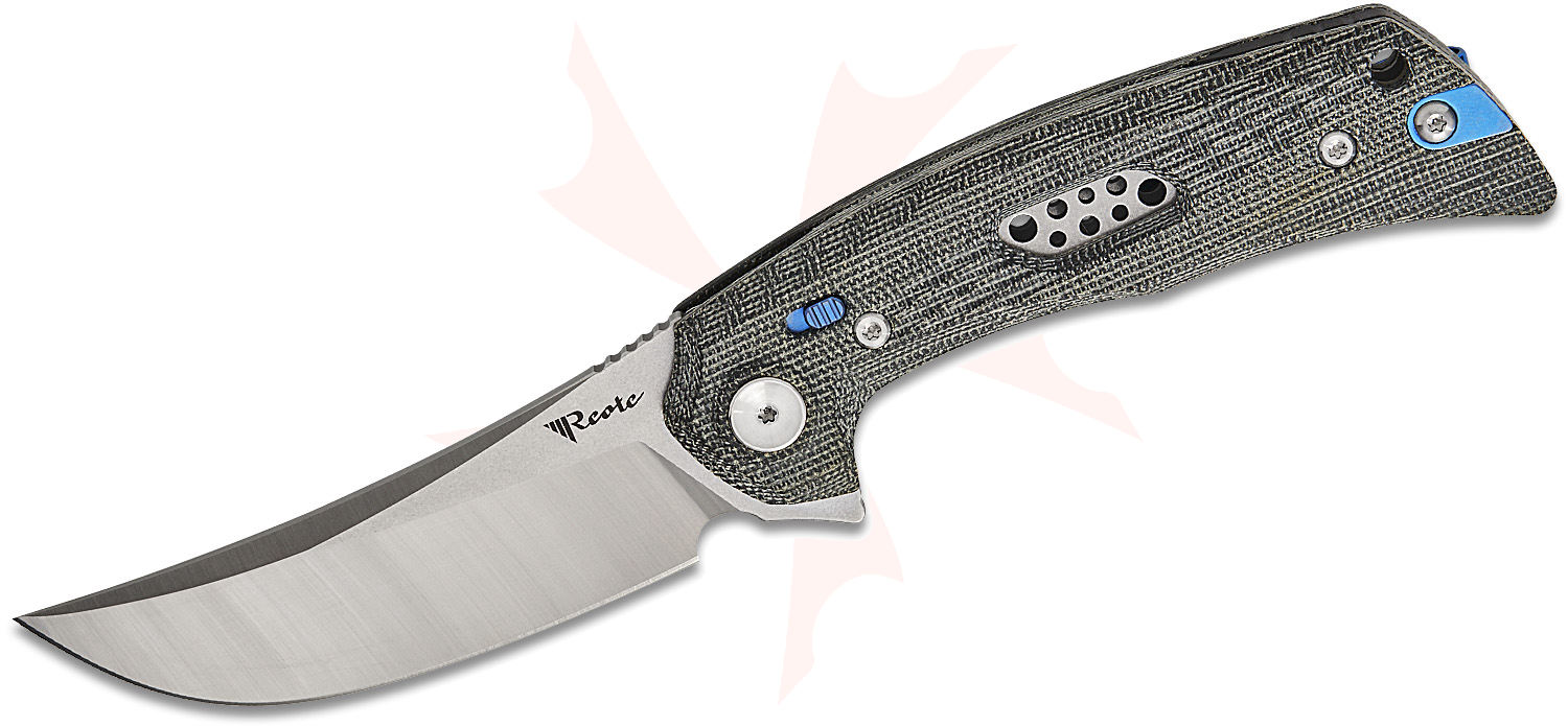 Reate Knives PL-7 Pivot Lock Flipper Knife 3.5" Nitro-V Belt Satin ...