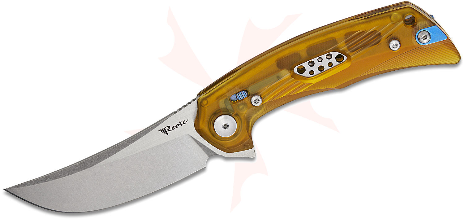 Reate Knives PL-7 Pivot Lock Flipper Knife 3.5" Nitro-V Belt Satin ...