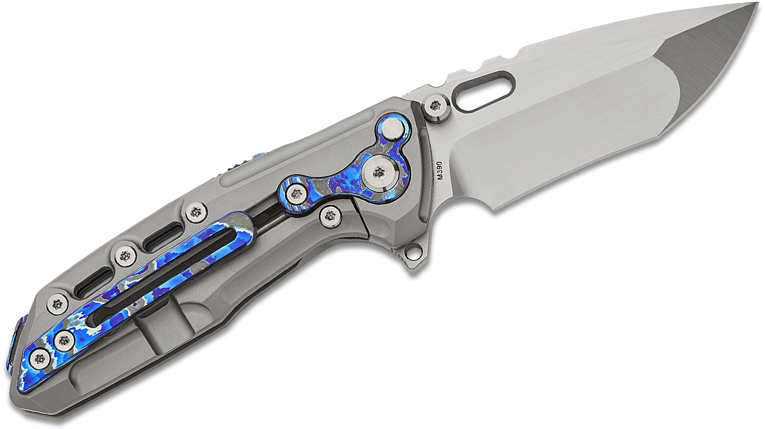 Reate Knives T1000-V2 Button Frame Lock Flipper Knife 3.75" M390 Belt ...