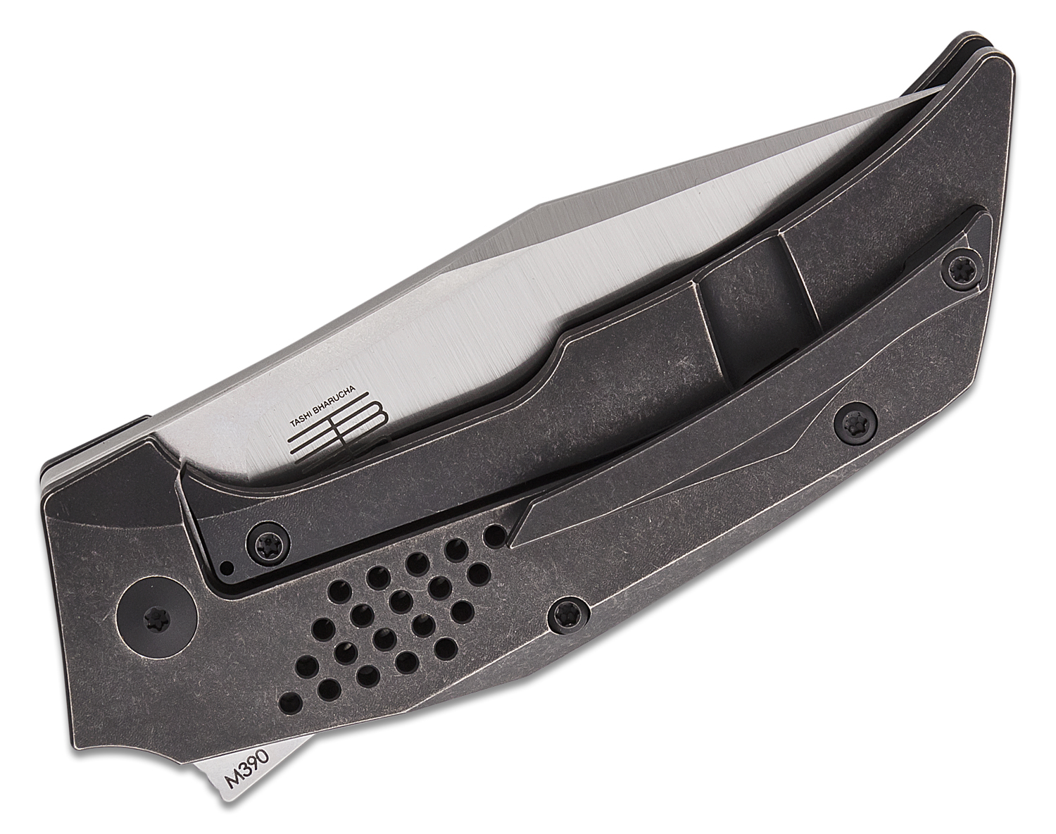 Reate Knives Tashi Bharucha T3500 Flipper Knife 3.5" M390 Belt Satin ...