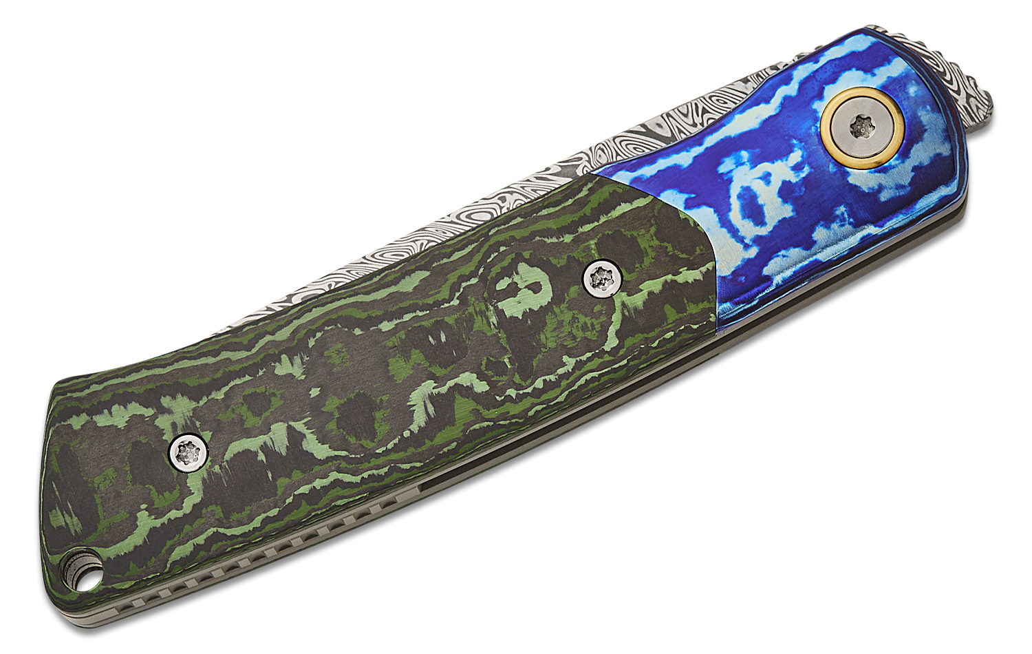 Reate Knives Jack Chen Tribute Front Flipper Knife 2.76" Damasteel Drop ...