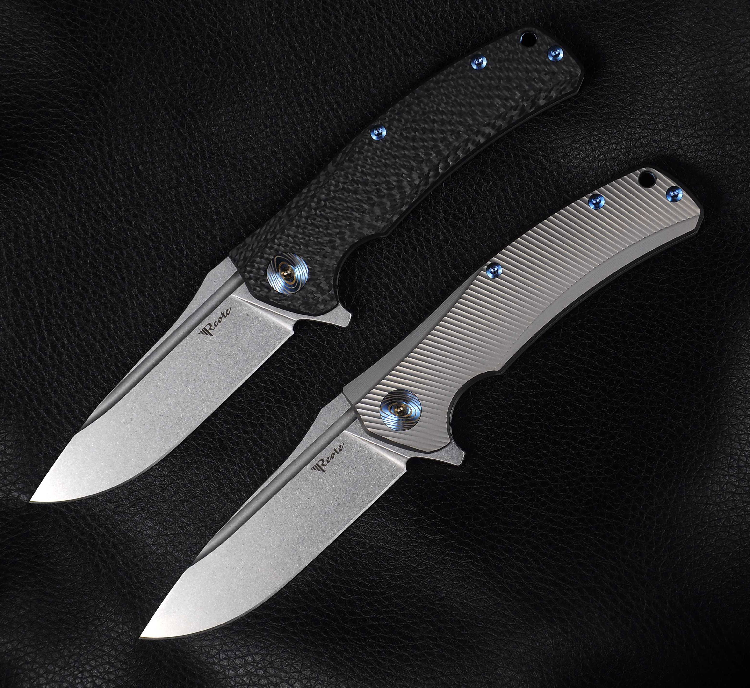 Reate Knives Horizon-D Folding 3.75" M390 Satin Plain Blade, Milled ...
