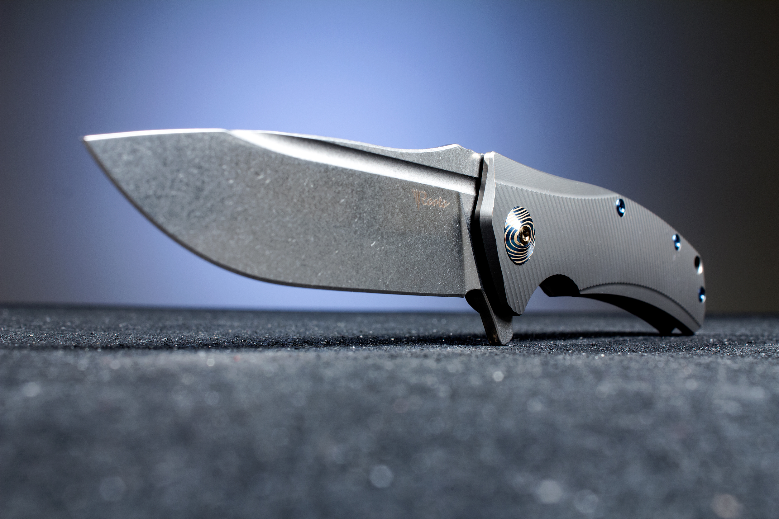 Reate Knives Horizon-D Folding 3.75" M390 Satin Plain Blade, Milled ...