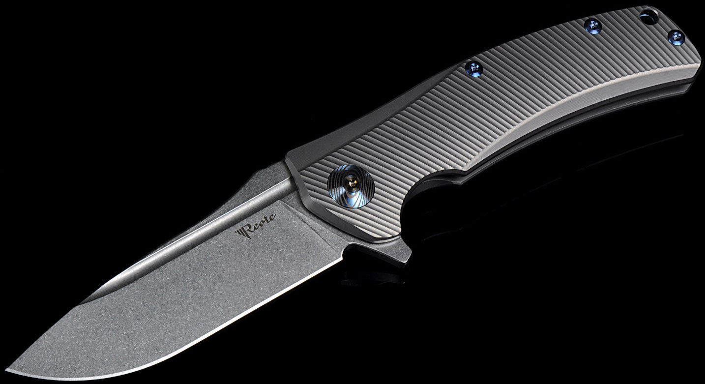 Reate Knives Horizon-D Folding 3.75" M390 Satin Plain Blade, Milled ...