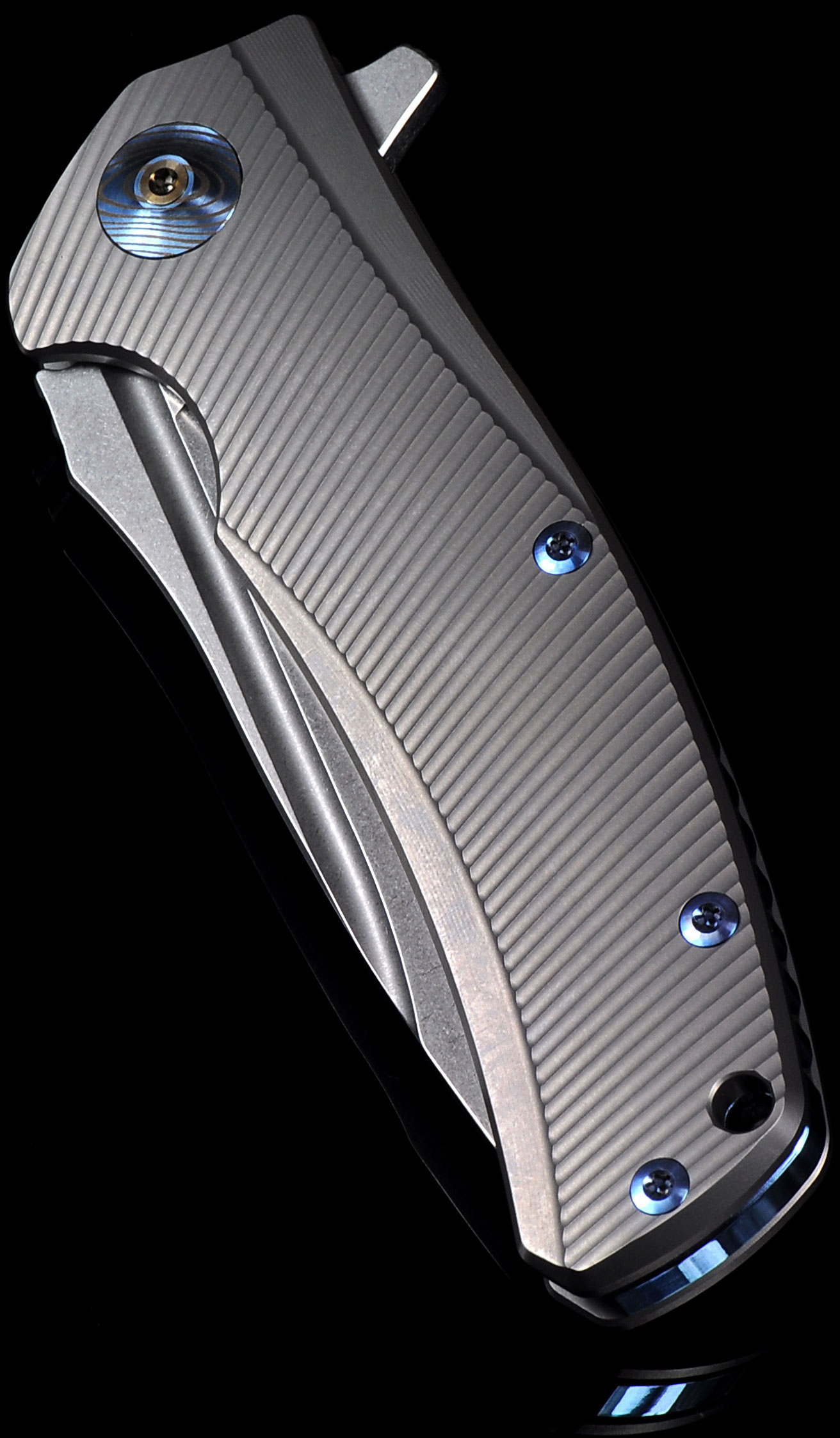 Reate Knives Horizon-D Folding 3.75" M390 Satin Plain Blade, Milled ...