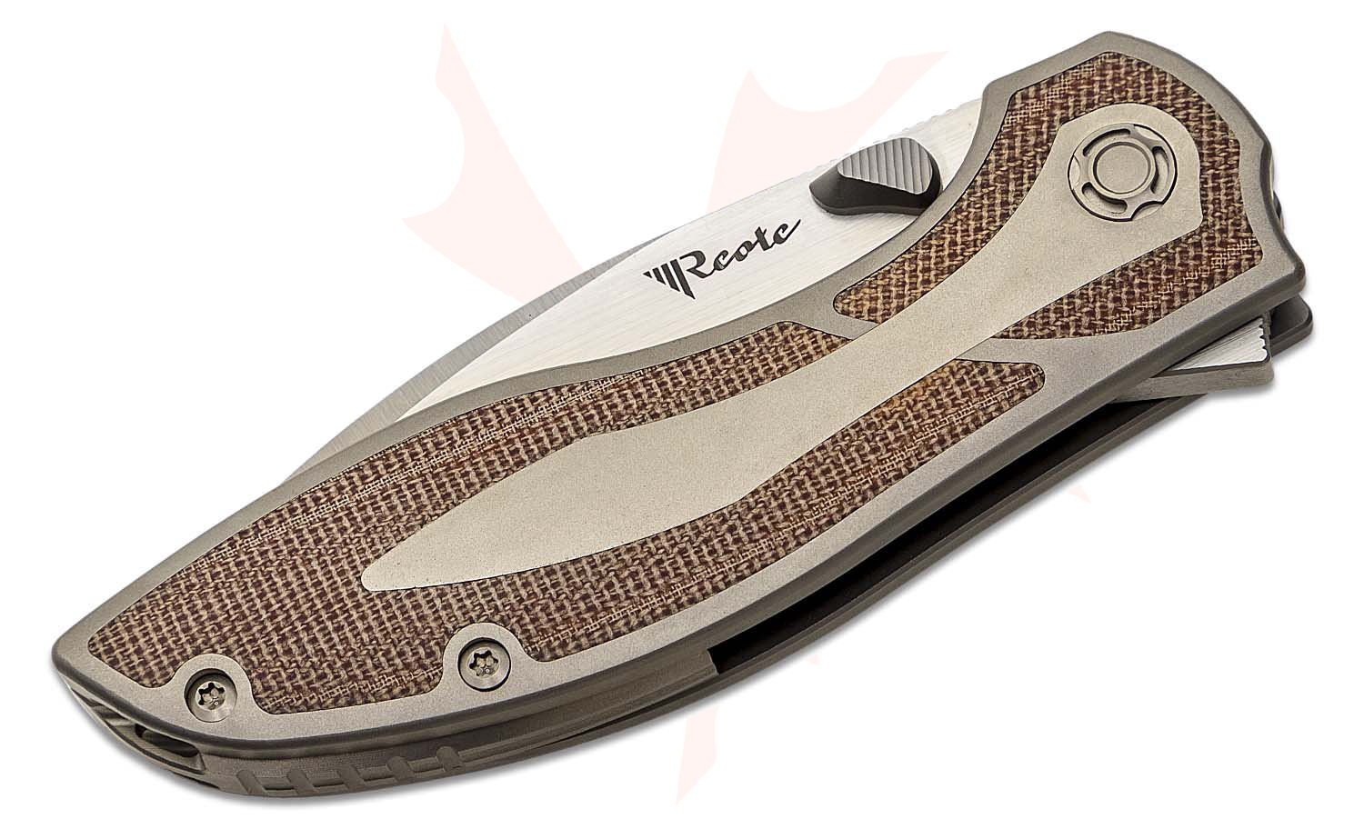 Reate Knives Iron-X Flipper Knife 3.25" M390 Satin Drop Point Blade, 3D ...