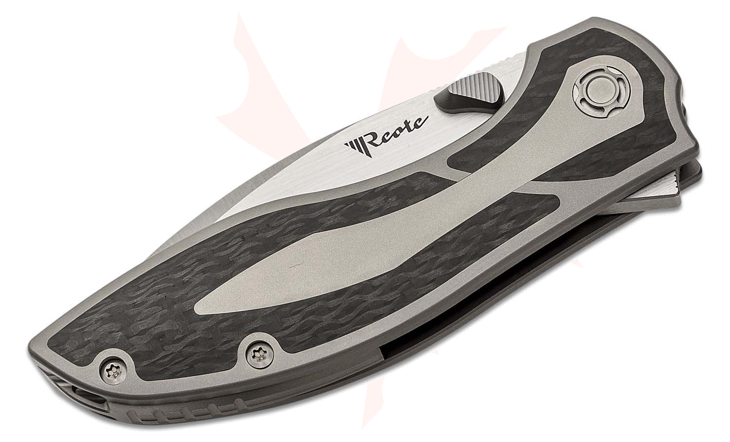 Reate Knives Iron-X Flipper Knife 3.25" M390 Satin Drop Point Blade, 3D ...