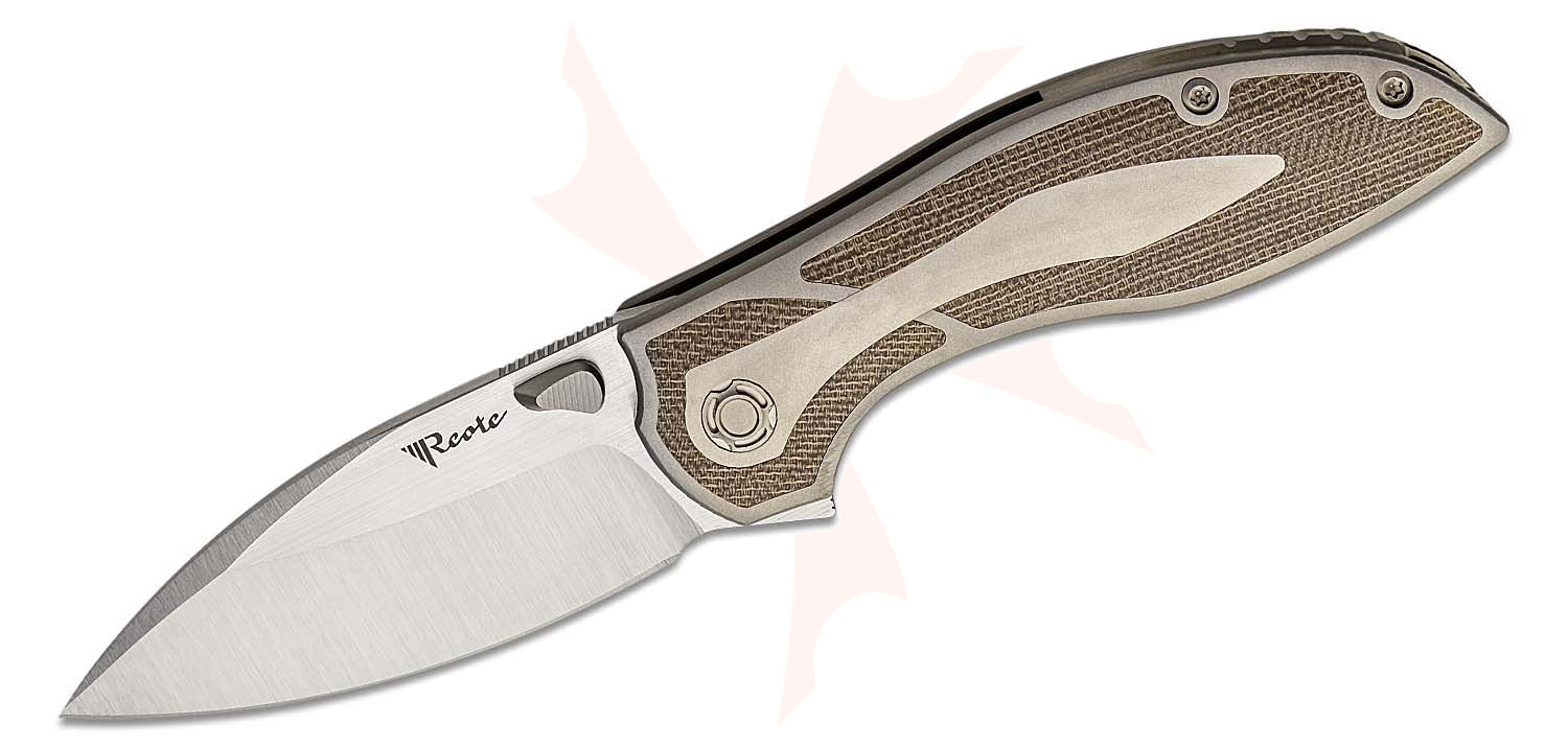 Reate Knives Iron-X Flipper Knife 3.25" M390 Satin Drop Point Blade, 3D ...