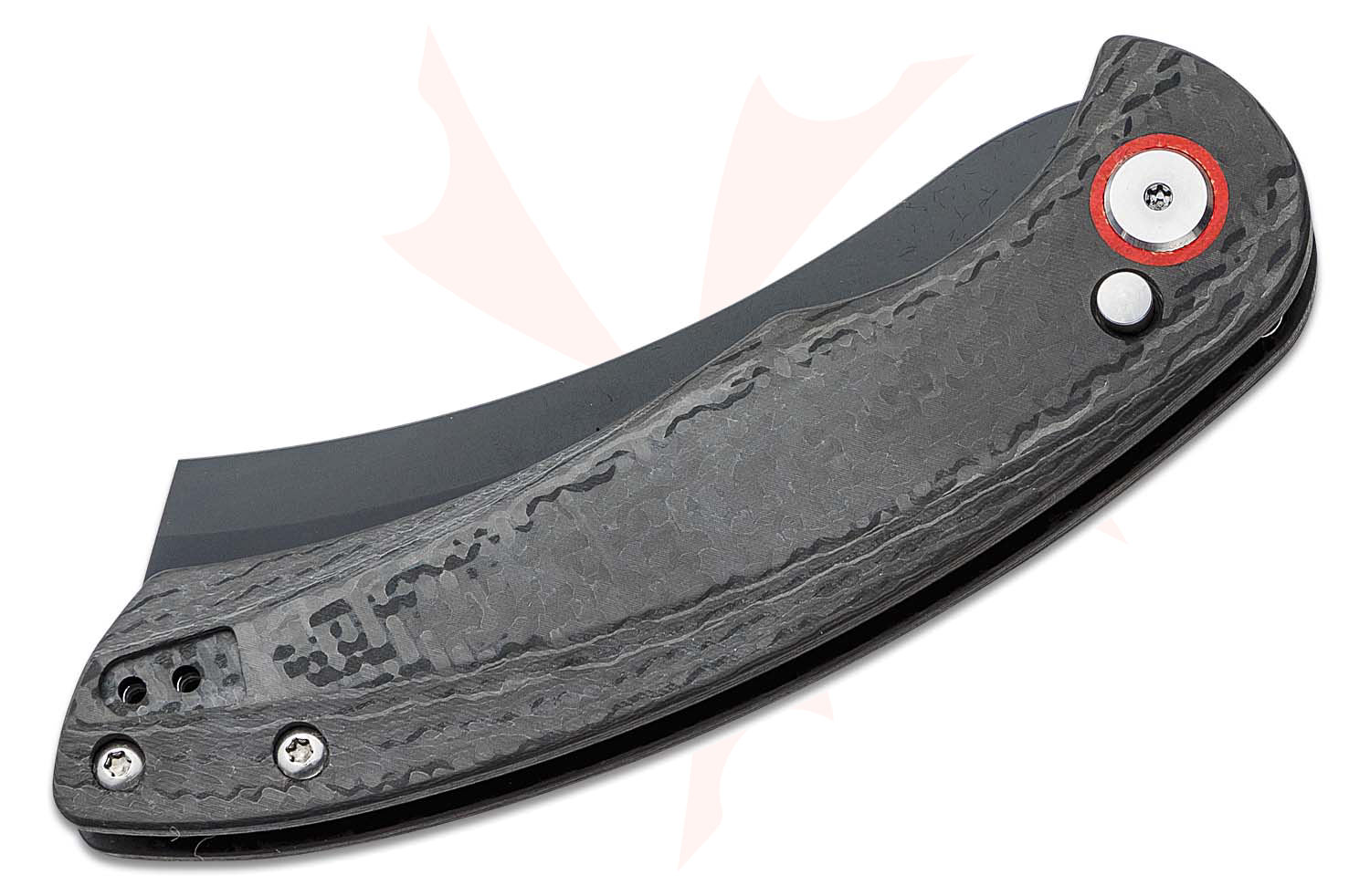 Red Horse Hell Razor P AUTO Folding Knife 3.625" S35VN Black PVD Plain ...