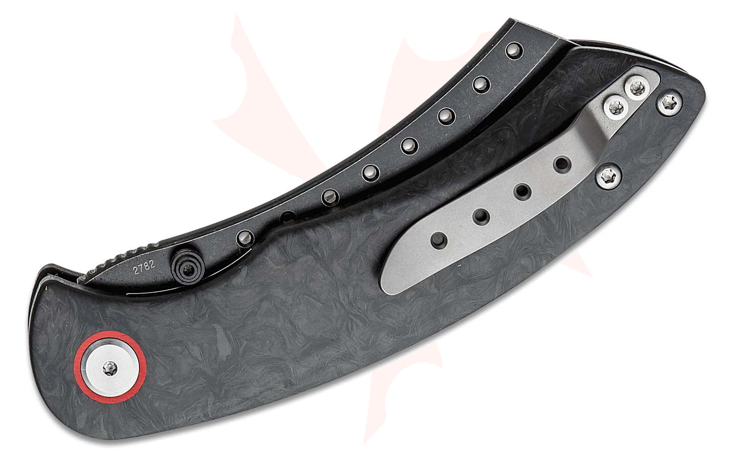 Red Horse Hell Razor P Liner Lock Folding Knife 3.625" S35VN Black PVD ...