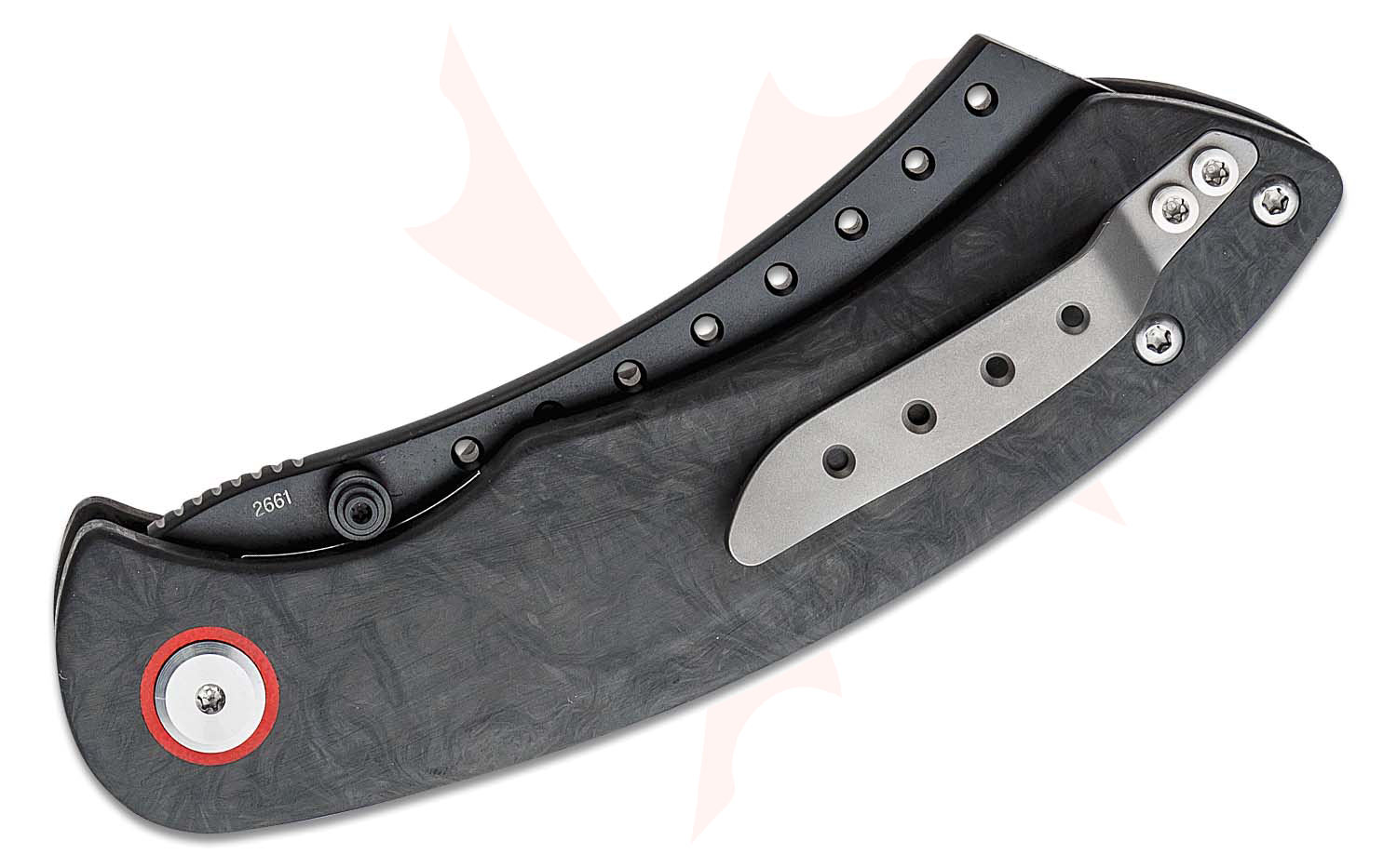 Red Horse Hell Razor P Liner Lock Folding Knife 3.625" S35VN Black PVD ...