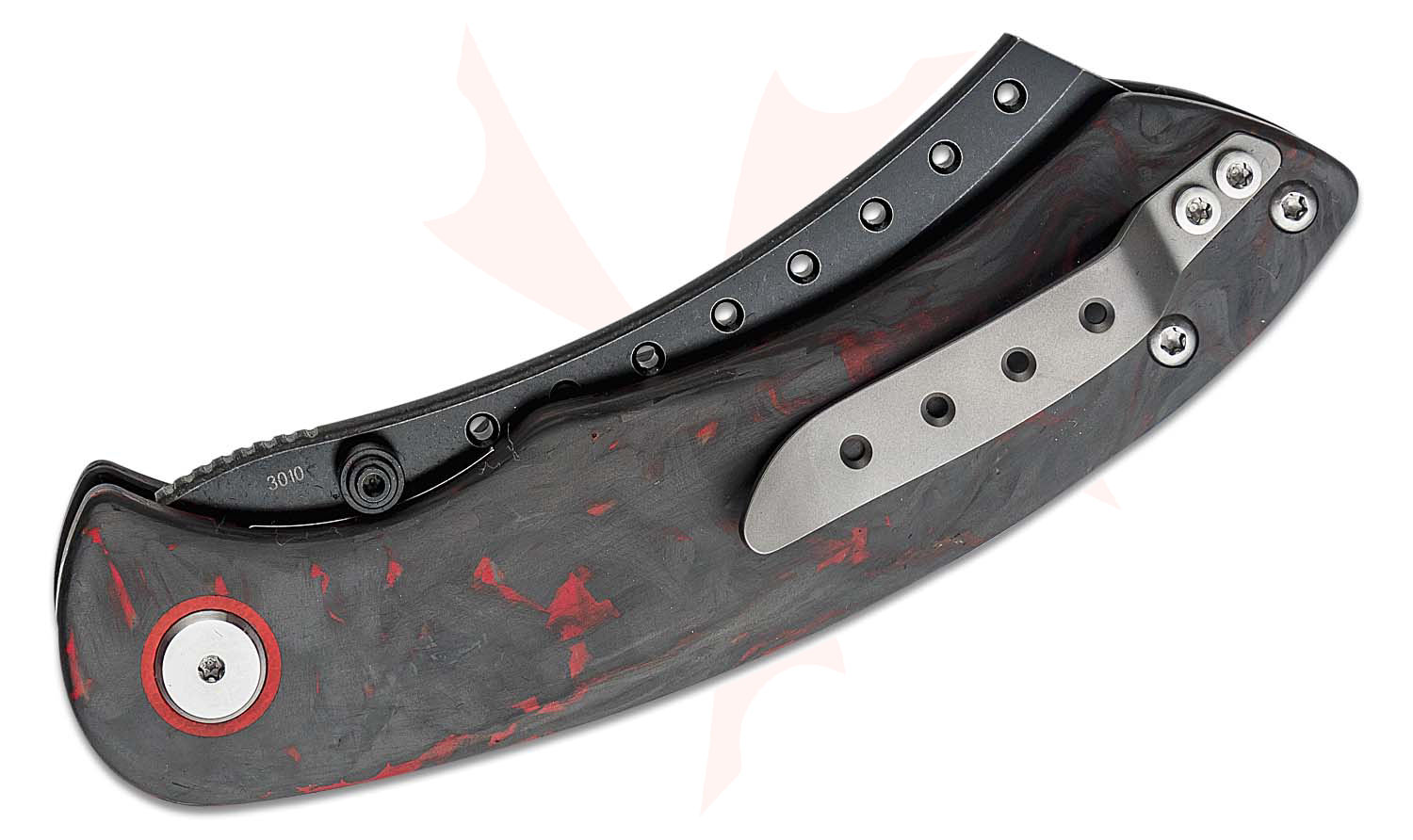 Red Horse Hell Razor P Liner Lock Folding Knife 3.625" S35VN Black PVD ...