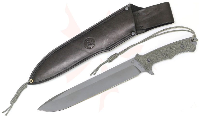 Chris Reeve Impofu Fixed 10" 3V Blade, Micarta Handles, Black Leather ...