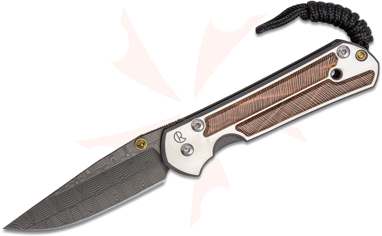 Chris Reeve Small Sebenza 21 Folding Knife 2.94" Basketweave Damascus ...