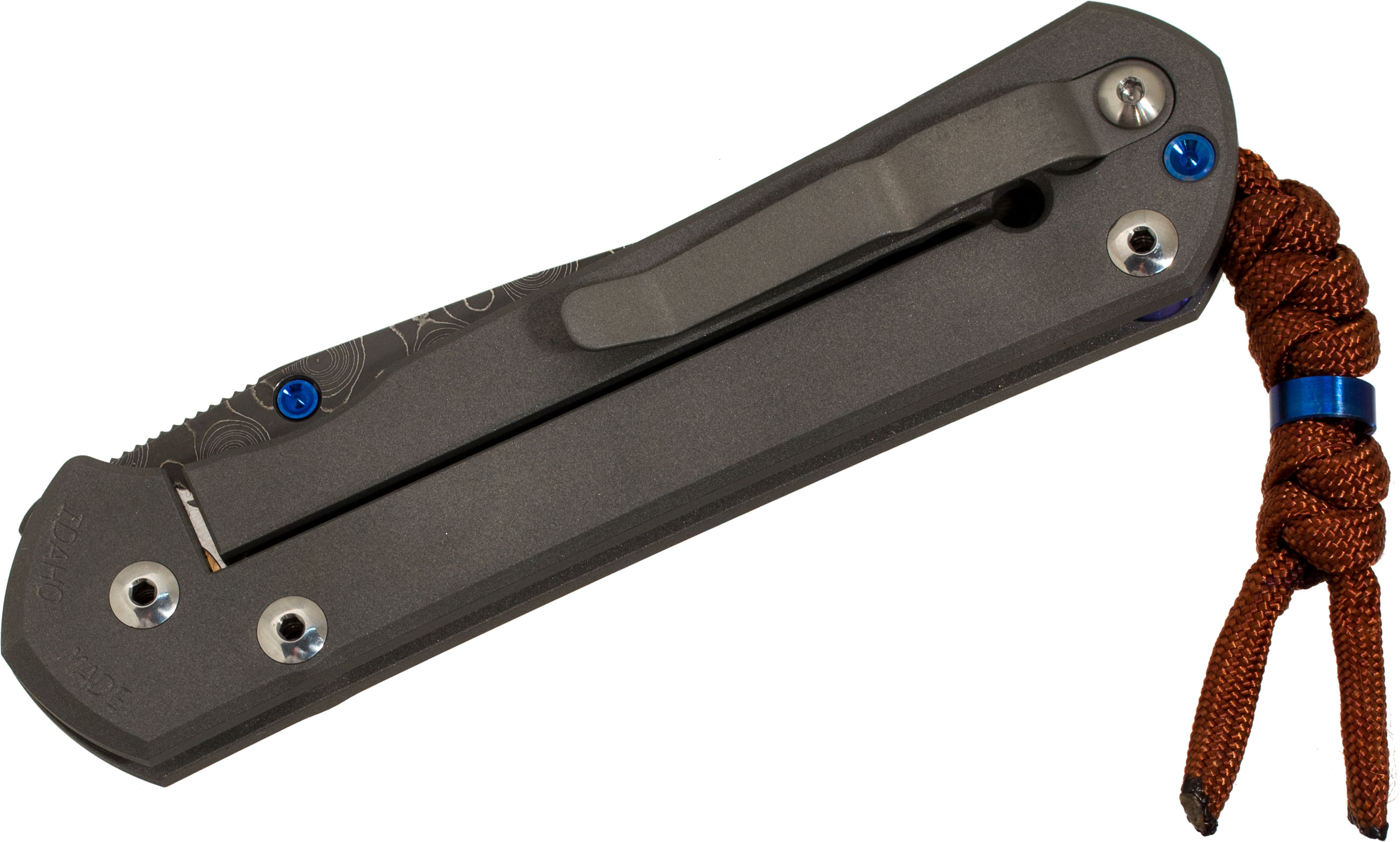 Chris Reeve Large Sebenza 21 Unique Graphic 3.625" Raindrop Damascus ...