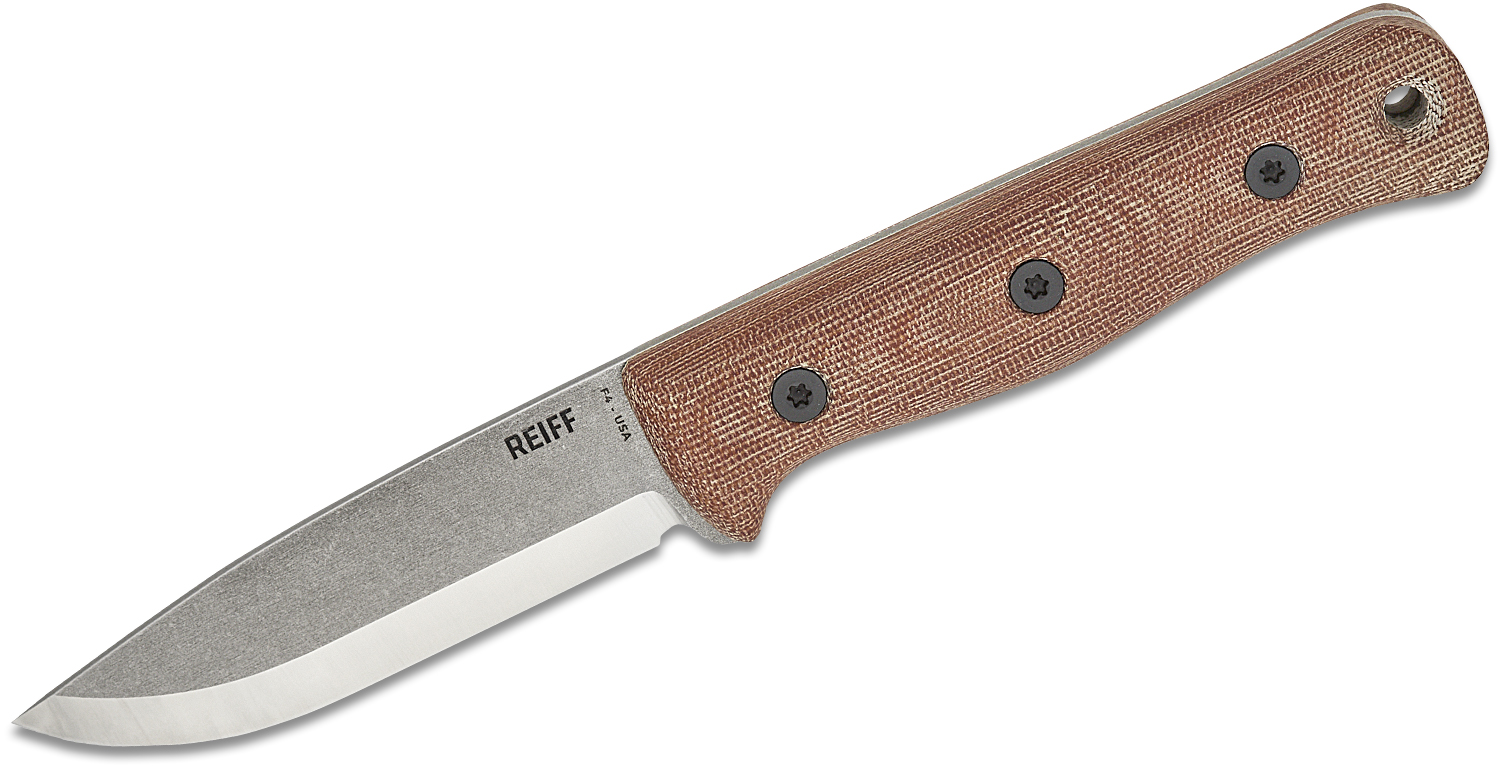 Reiff Knives F4 Scandi Bushcraft Fixed Blade Knife 4" CPM-3V Acid ...