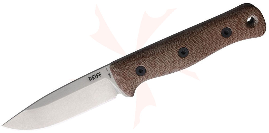 Reiff Knives F4 Bushcraft Fixed Blade Knife 4" CPM-MagnaCut Stonewashed ...