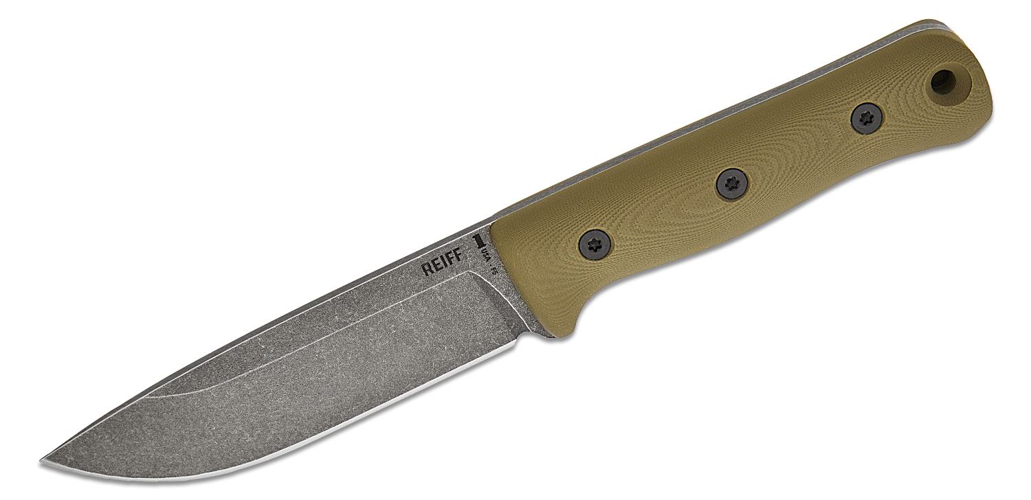 Reiff Knives F5 Field Survival Fixed Blade Knife 5" CPM-3V Acid ...