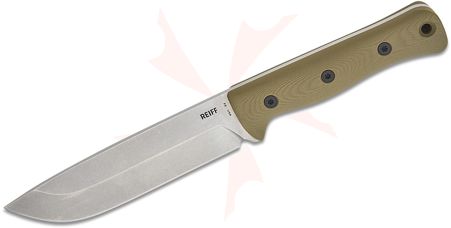 Reiff Knives F6 Leuku Saber Ground Fixed Blade Knife 6" CPM-MagnaCut ...
