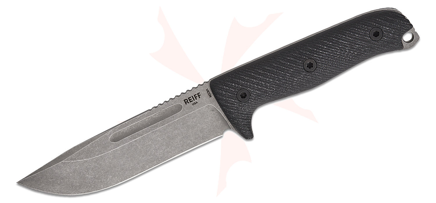 Reiff Knives Vicon Fixed Blade Knife 5.19" CPM-MagnaCut Stonewashed ...