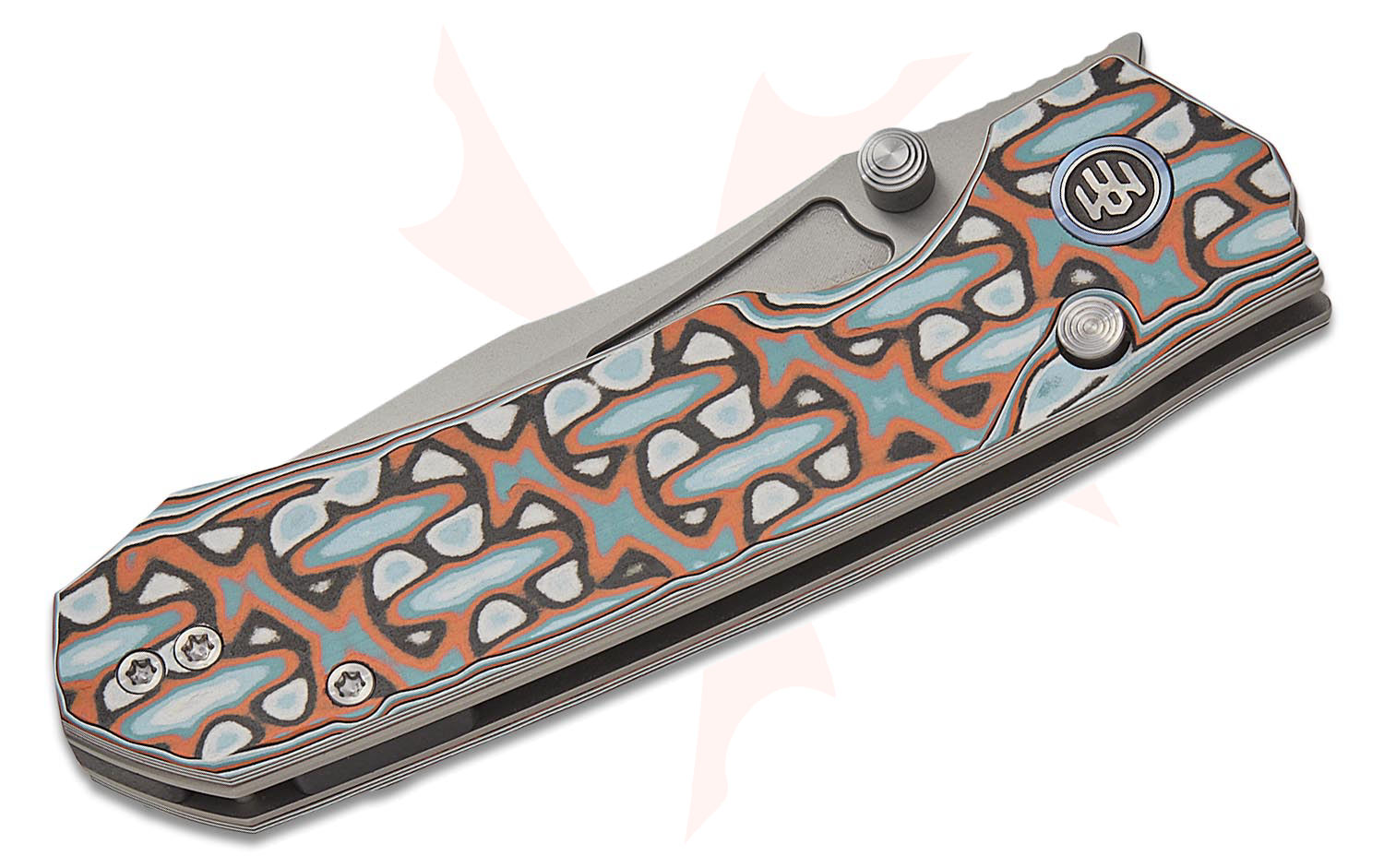 Remette Knives RT-Rhino Button Liner Lock Front Flipper Knife 3.07" D2 ...