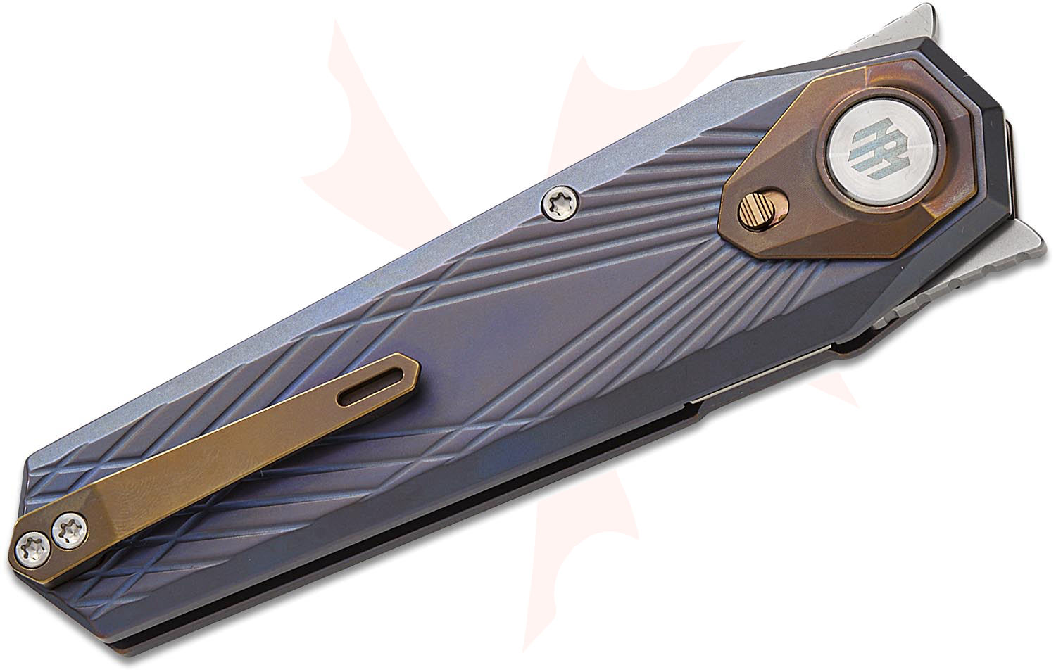 Remette Knives RT-Infinite Power Button Lock Flipper Knife 3.15" M390 ...