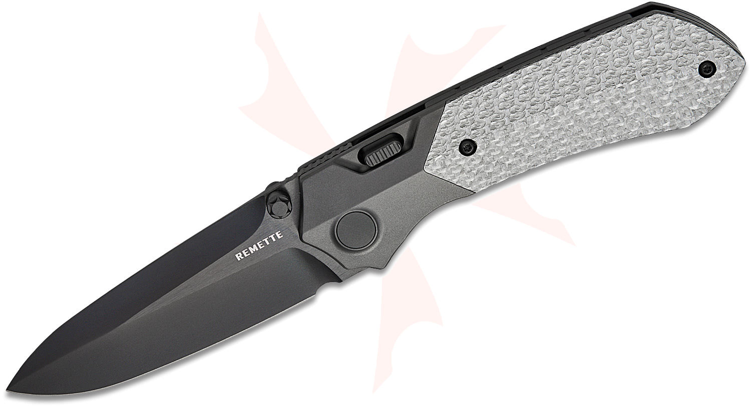 Remette Knives RT-Meteor Button Frame Lock Front Flipper Knife 3.25 ...