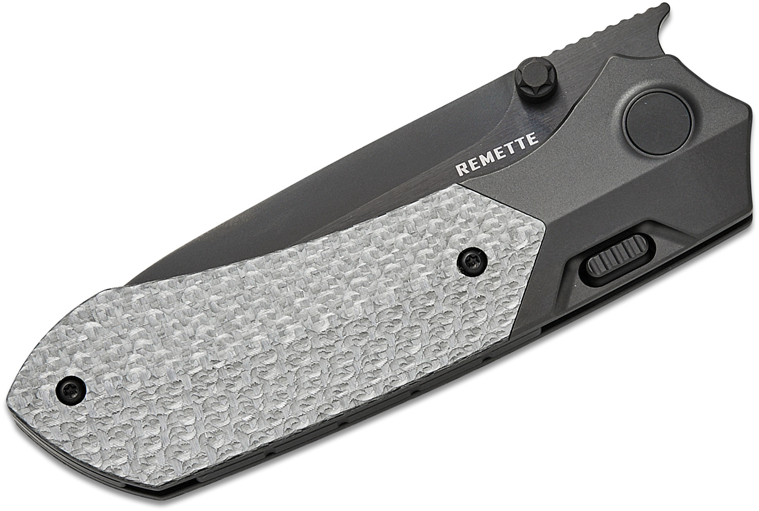 Remette Knives RT-Meteor Button Frame Lock Front Flipper Knife 3.25 ...