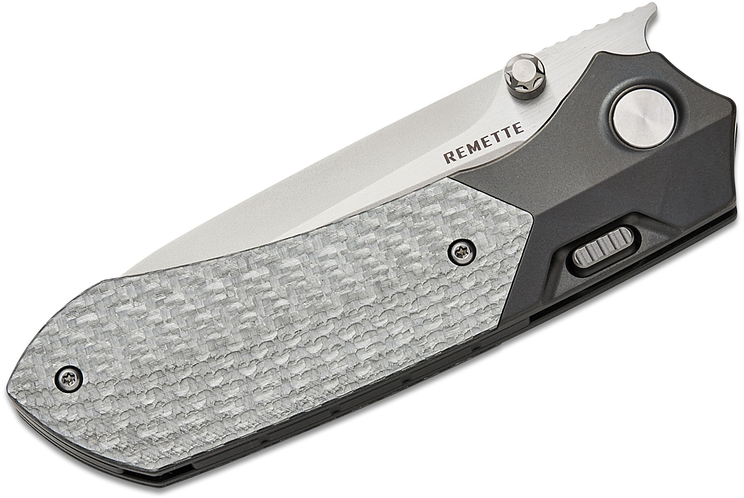 Remette Knives RT-Meteor Button Frame Lock Front Flipper Knife 3.25 ...