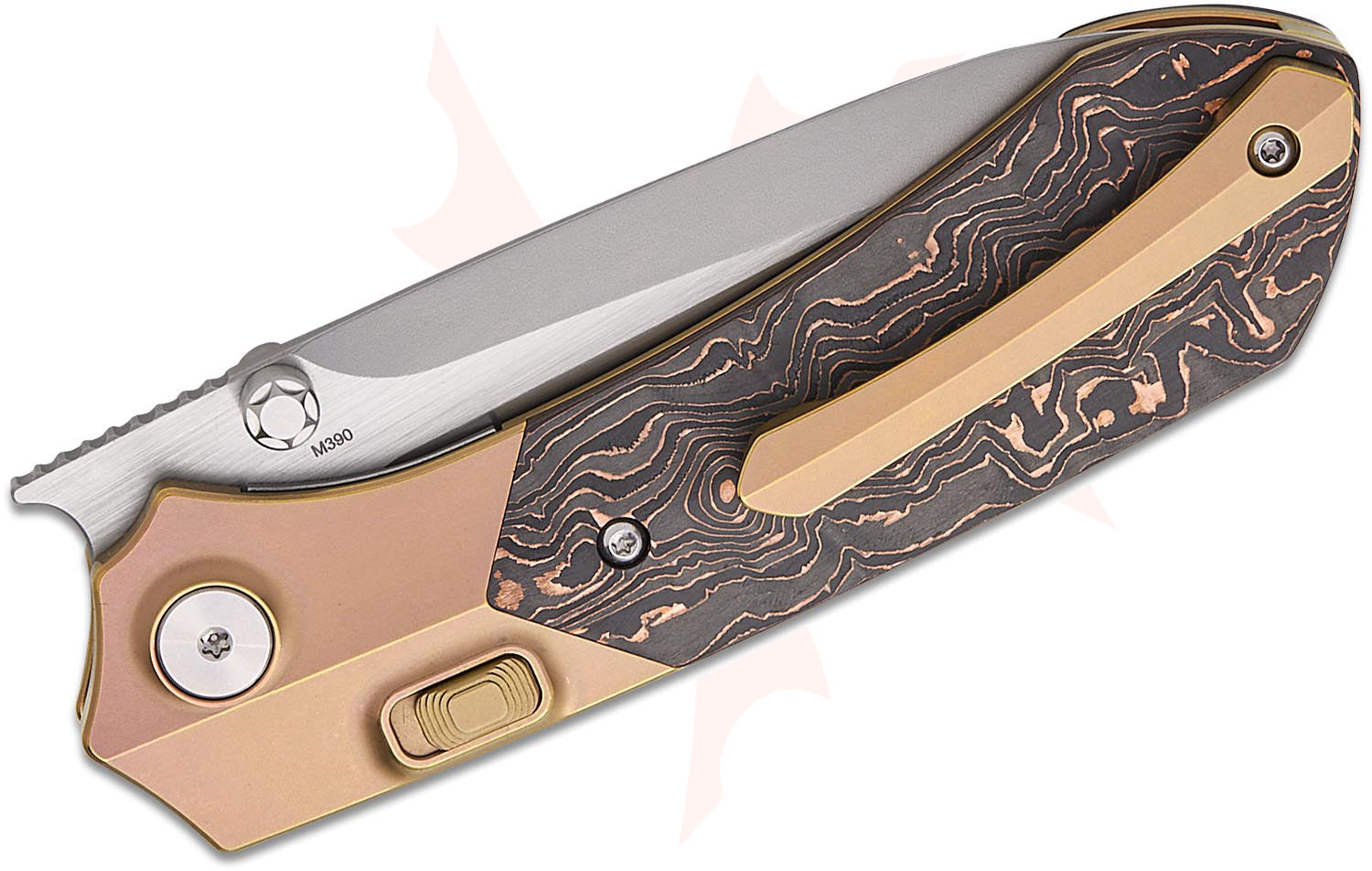 Remette Knives RT-Meteor Button Frame Lock Front Flipper Knife 3.25 ...