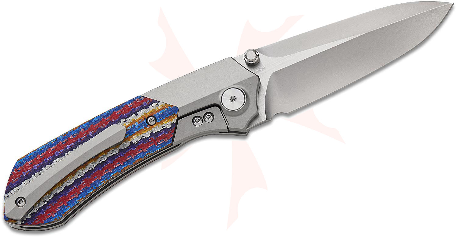 Remette Knives RT-Meteor Button Frame Lock Front Flipper Knife 3.25 ...