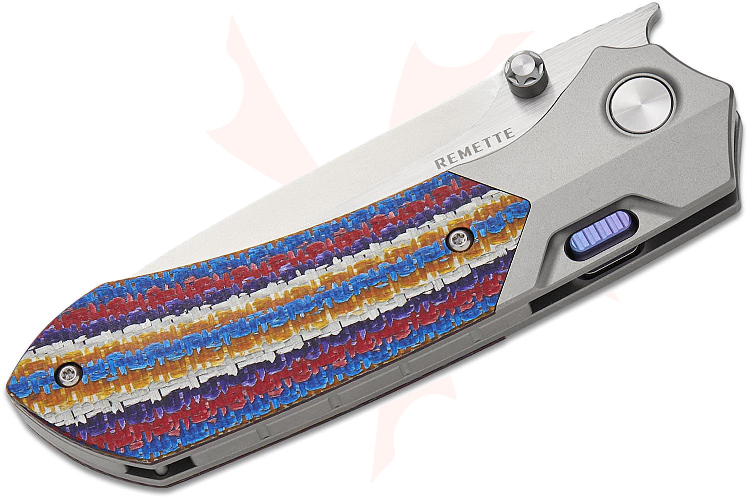 Remette Knives RT-Meteor Button Frame Lock Front Flipper Knife 3.25 ...