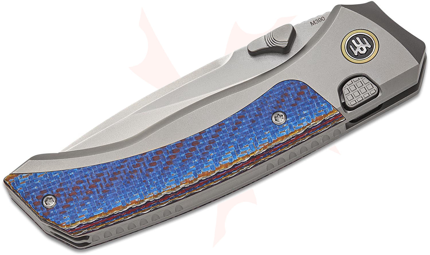 Remette Knives RT-Steed Button Frame Lock Folding Knife 3" M390 ...