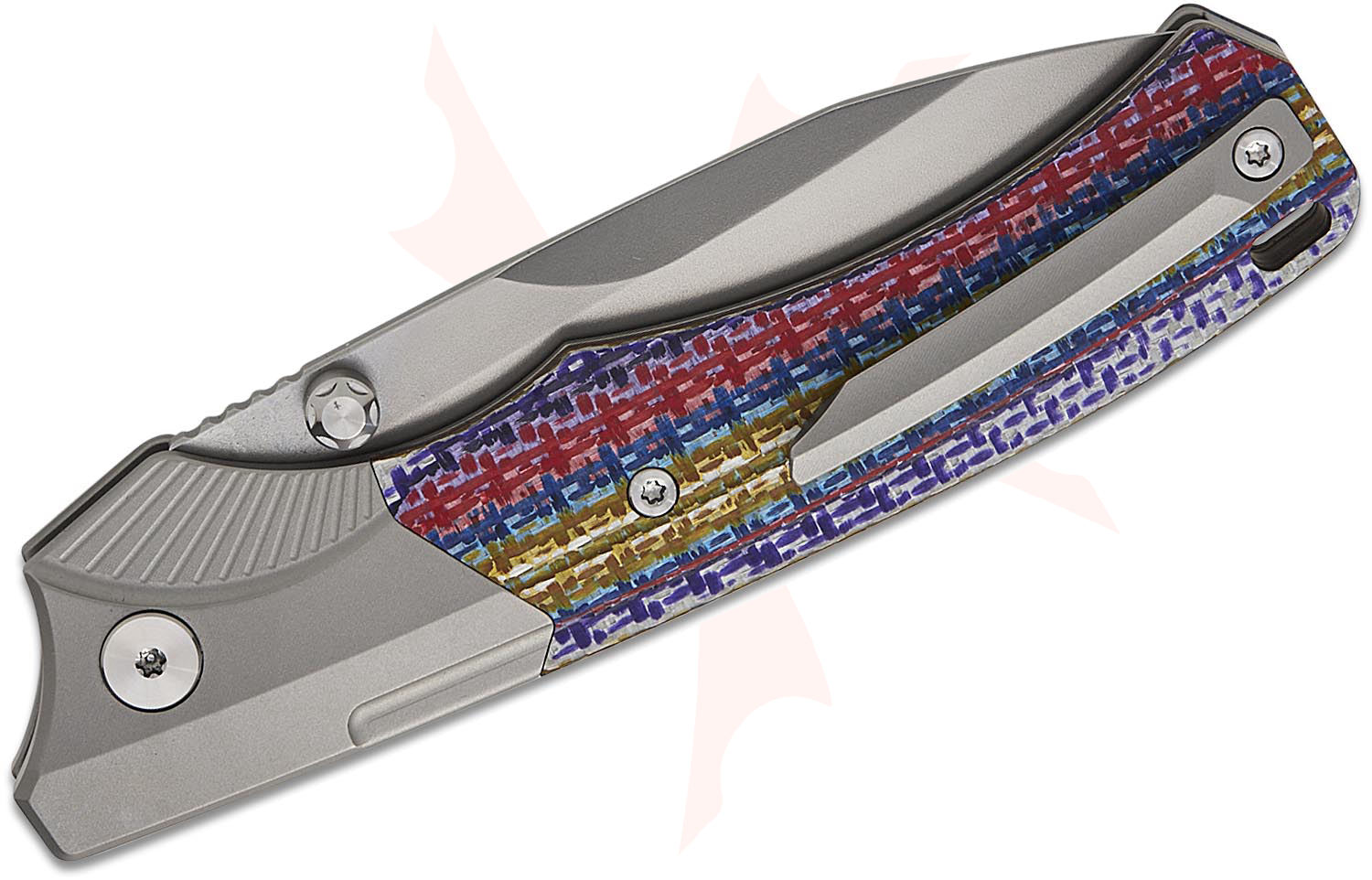 Remette Knives WD107 Button Lock Folding Knife 3.22" M390 Pearlescent ...