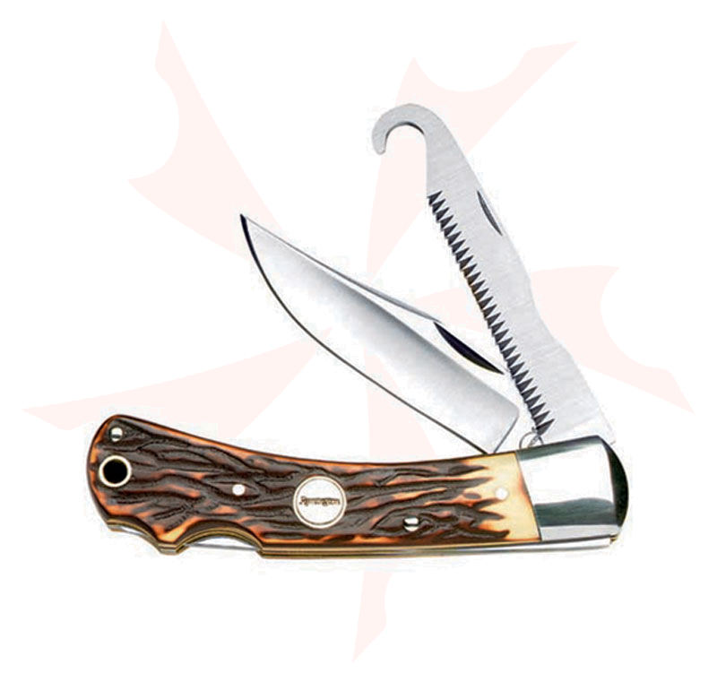 Remington Heritage Delrin Stag Big Game Pocketknife 3-3/4" Clip Point ...