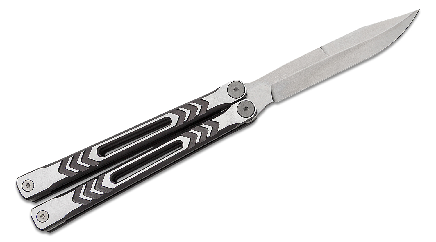 REVO Knives by BRS Nebulas Balisong Butterfly Knife 4.5" 154CM Stonewashed Clip Point Blade, Two ...