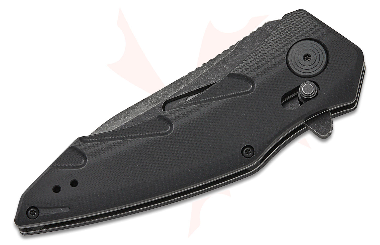 REVO Knives Storm Crossbar Lock Flipper Knife 3.2" Black Stonewashed ...