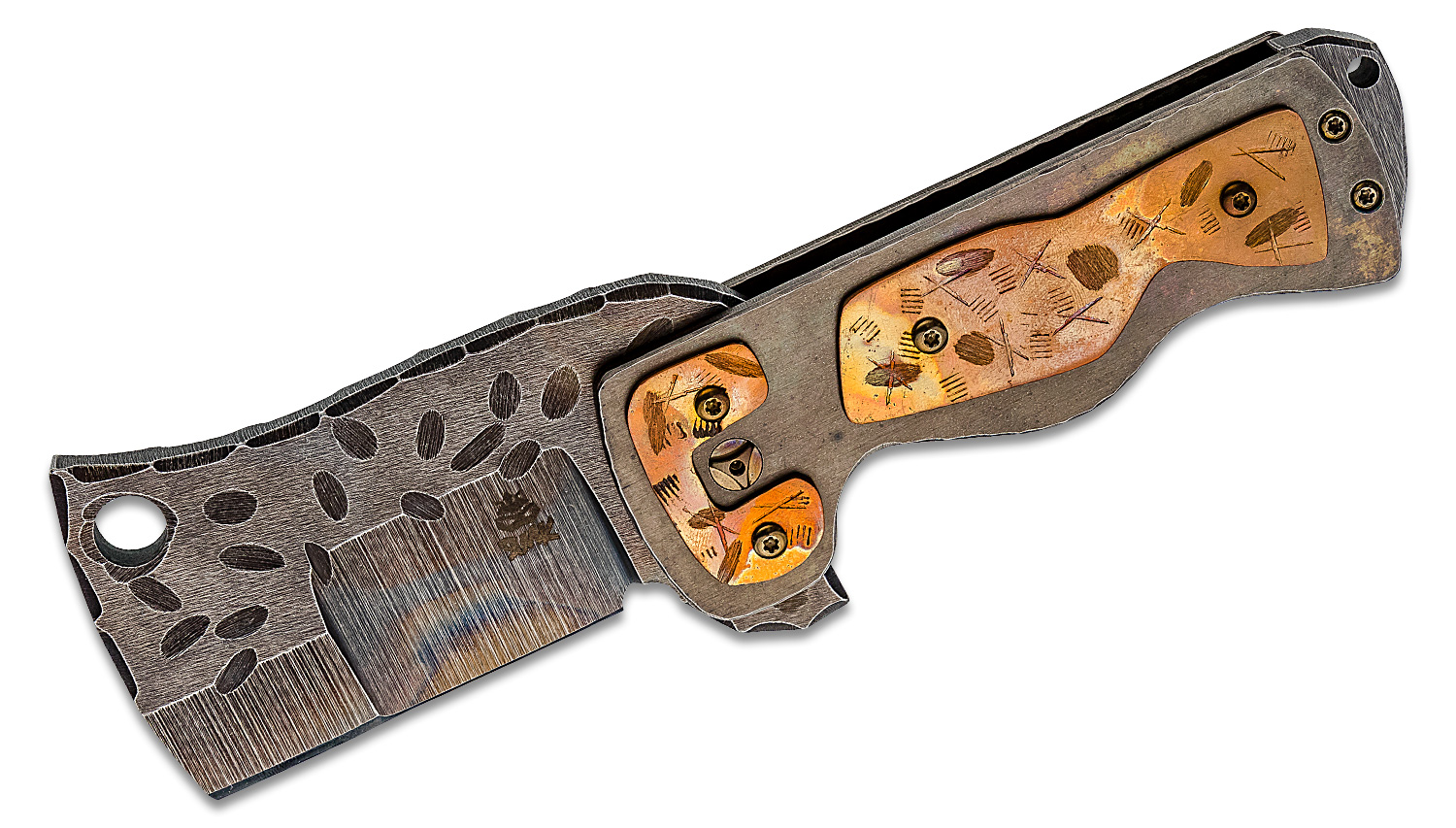 RichMade Knives Custom Large Zombie Killer Flipper Knife 3.625" D2 Precision Marshall Duplex ...