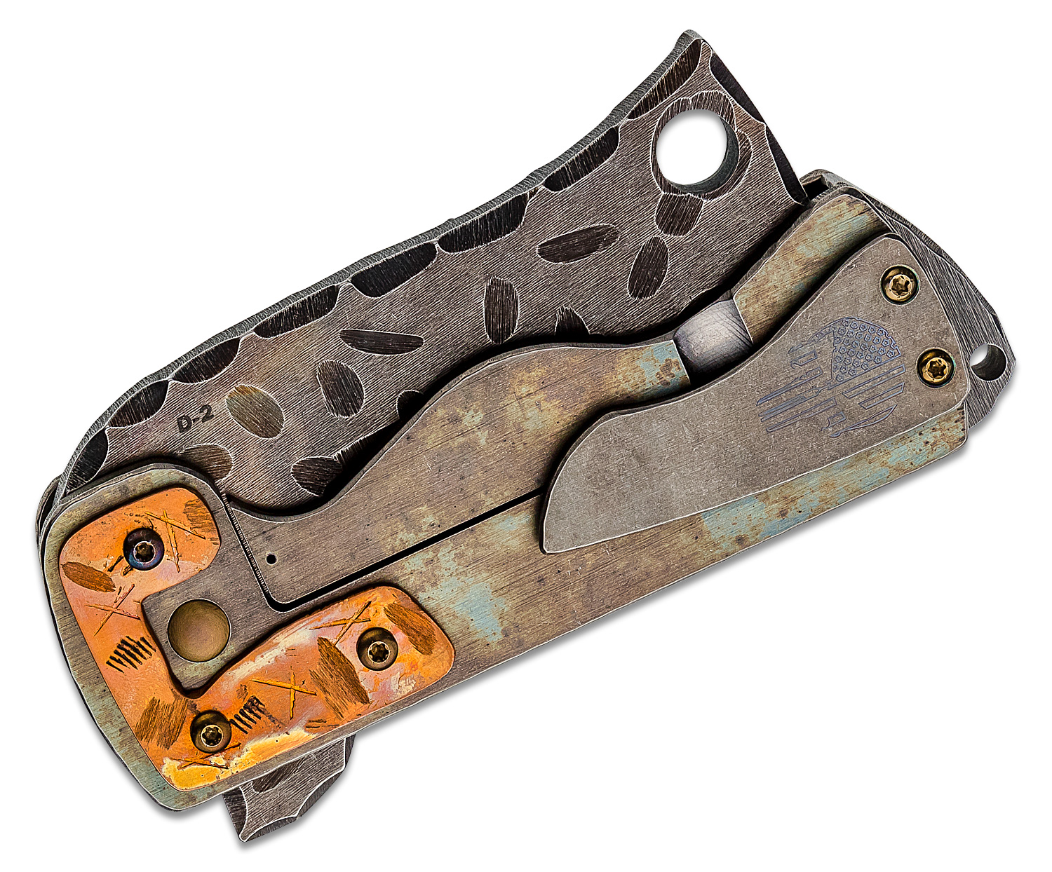 RichMade Knives Custom Large Zombie Killer Flipper Knife 3.625" D2 Precision Marshall Duplex ...
